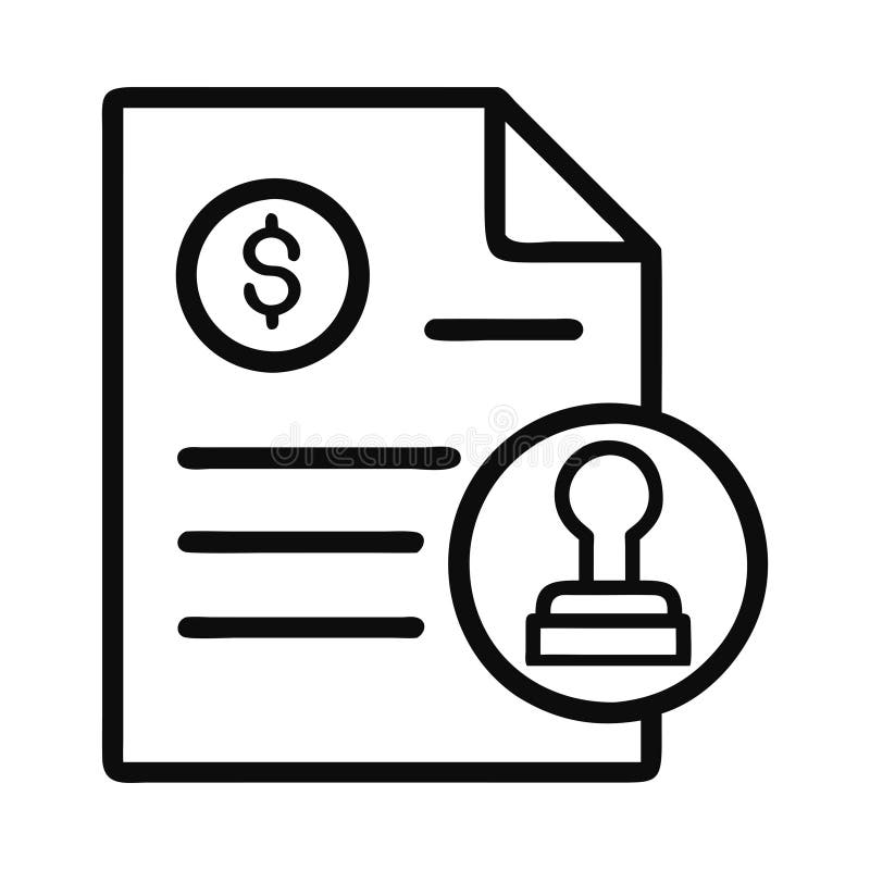 Business Registration Payment Icon Stock Vector - Illustration of sign ...