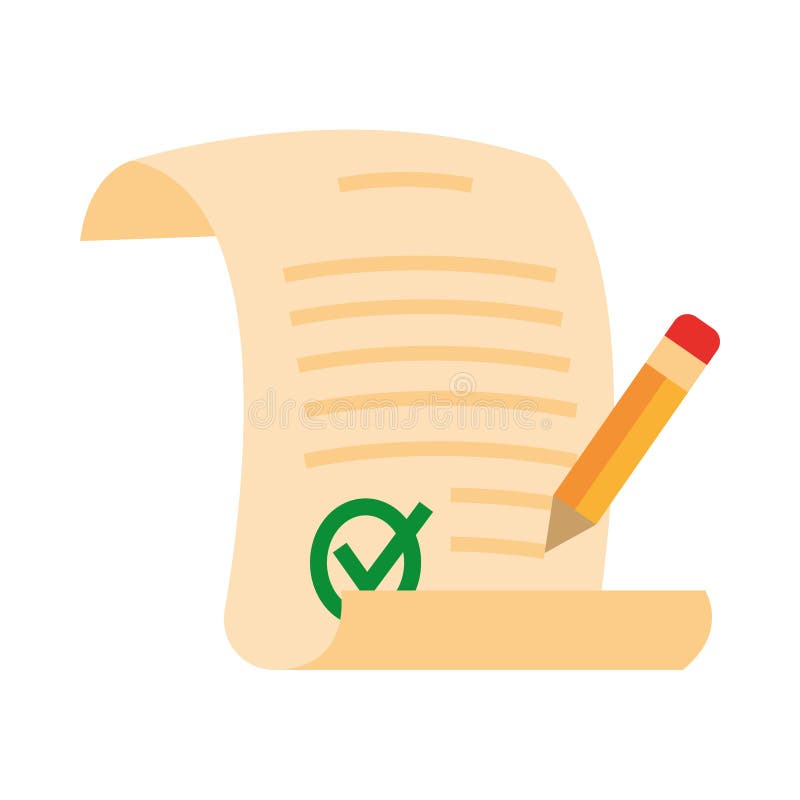 Business Registration Signed Contract Document Icon Stock Vector ...