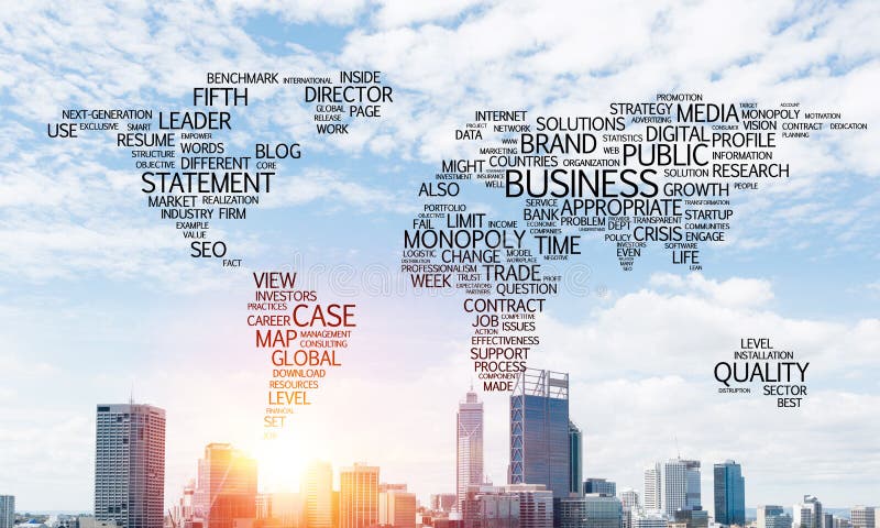 Business Globalization Concept. Stock Photo - Image of cityscape ...