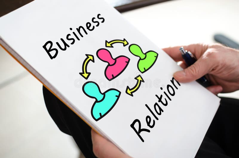 Business Relation Concept on a Paper Stock Image - Image of together ...