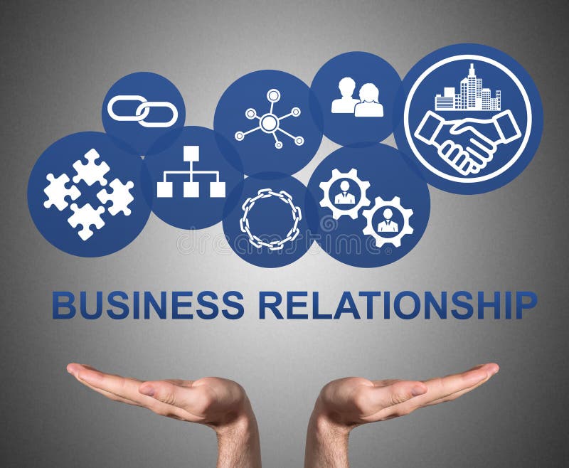 Business Relationship Concept Sustained by Open Hands Stock Image ...