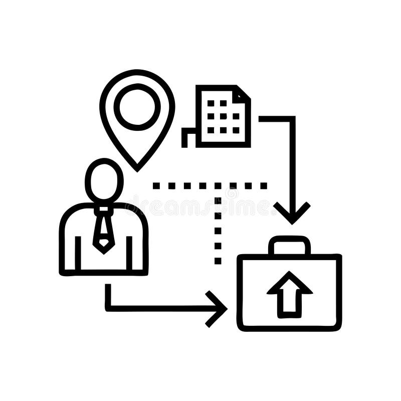 Business Relocation Plan Icon Stock Vector - Illustration of icon ...
