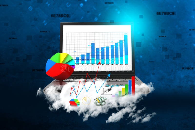 Business report analyzing stock illustration. Illustration of analyzing ...