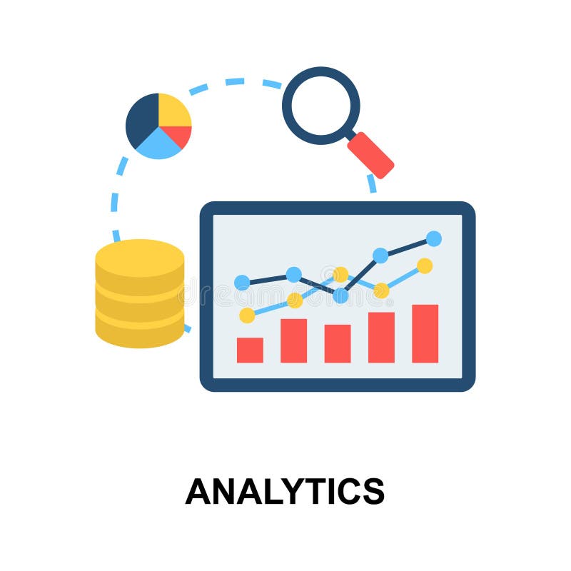 Business Report Analysis Concept Icon in Flat Style, Ready To Use ...