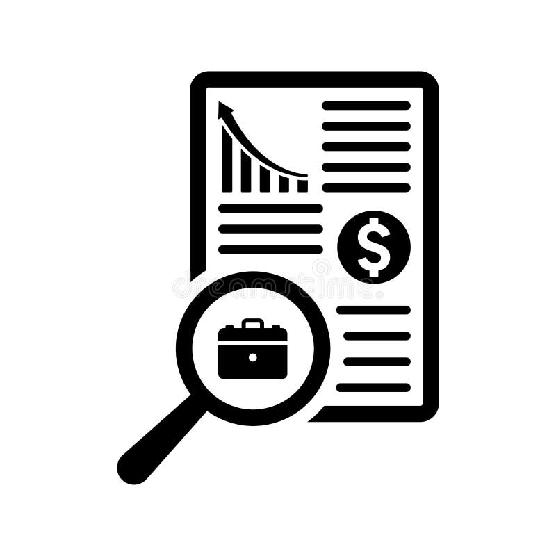 Marketing, Trend, Analysis, Report Icon. Black Vector Graphics Stock ...