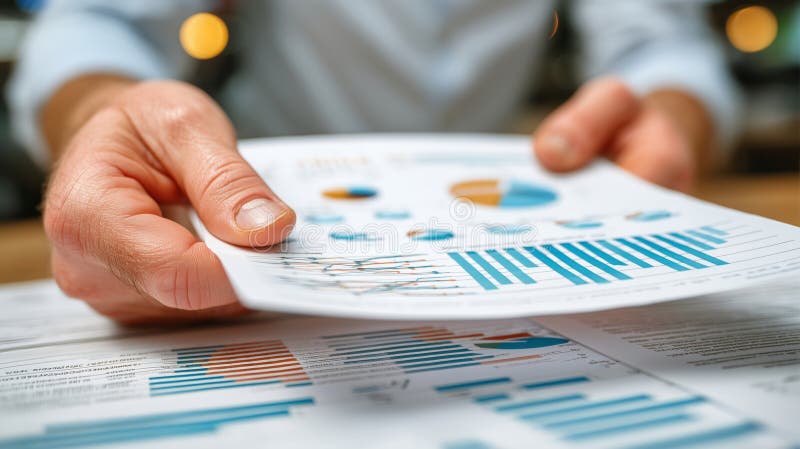 Business Report Analysis stock illustration. Illustration of numbers ...