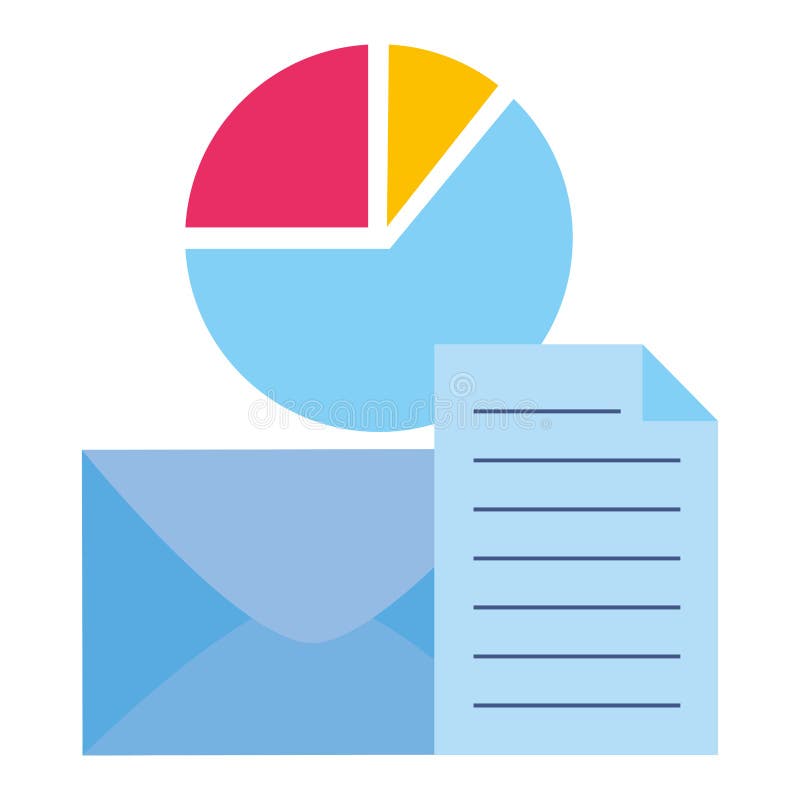 Business Report Chart Email Document Stock Illustration - Illustration ...