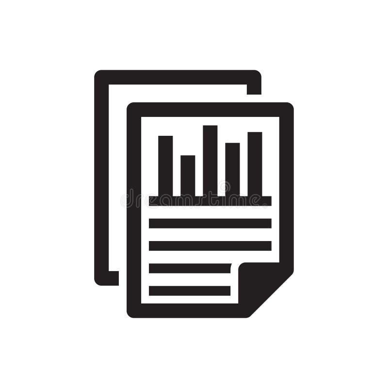 Business Report Document Icon Stock Vector - Illustration of symbol ...