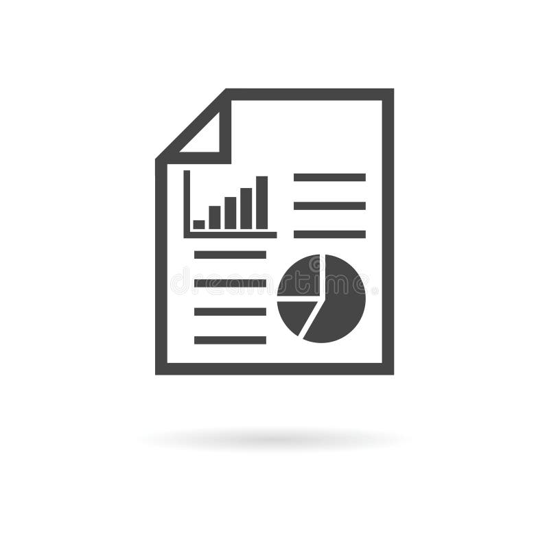 Business Report icon stock vector. Illustration of analytics - 87657827