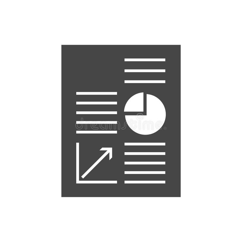 Business Report icon stock vector. Illustration of diagram - 169960586