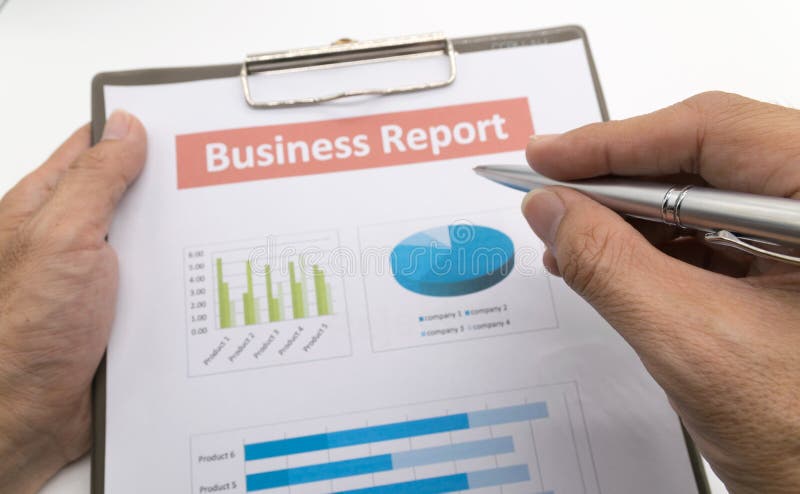 Business Report and Man Hand. Stock Image - Image of hand, bookkeeping ...