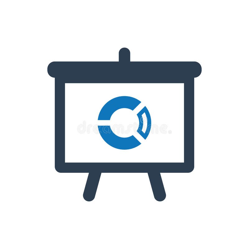 Business Report Presentation Icon Stock Vector - Illustration of ...