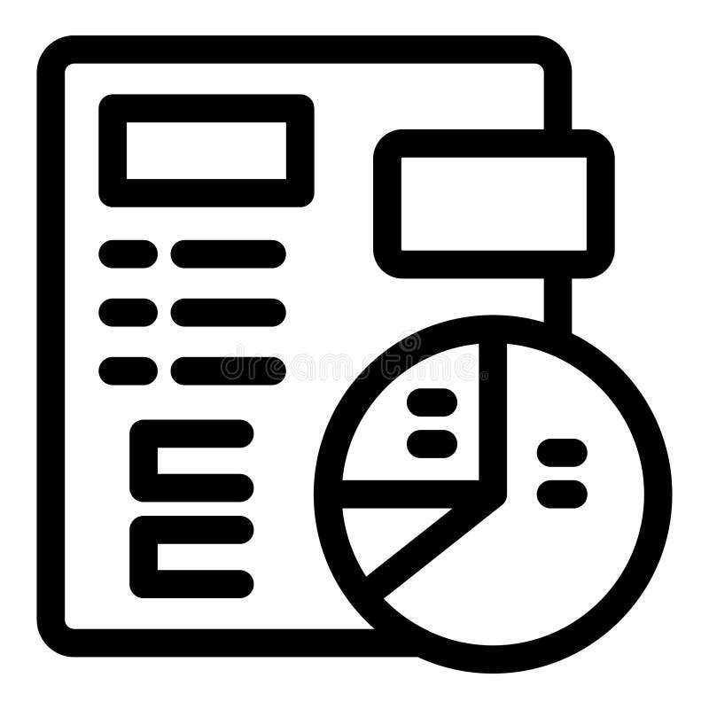 Business Report Showing Market Share with Pie Chart Icon Stock Vector ...
