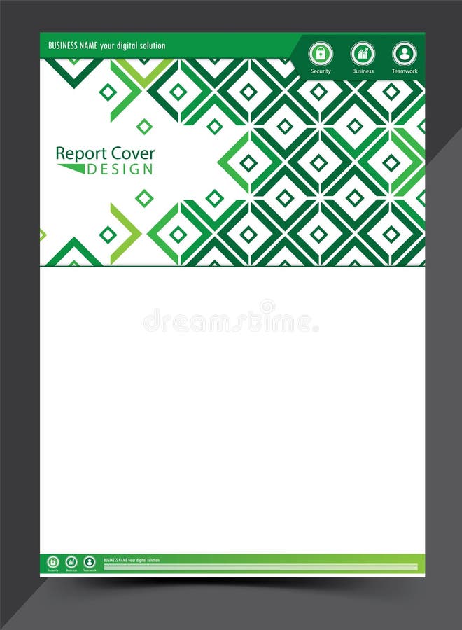 Business Report Template Cover Design Stock Vector - Illustration of ...