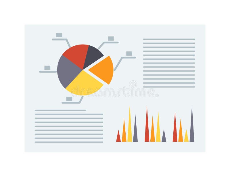 Business Report Vector Illustration. Stock Vector - Illustration of analysis, vector: 72065548