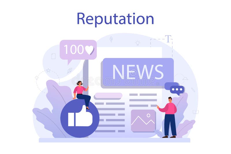 Business Reputation Concept. Building Relationship with People Stock ...