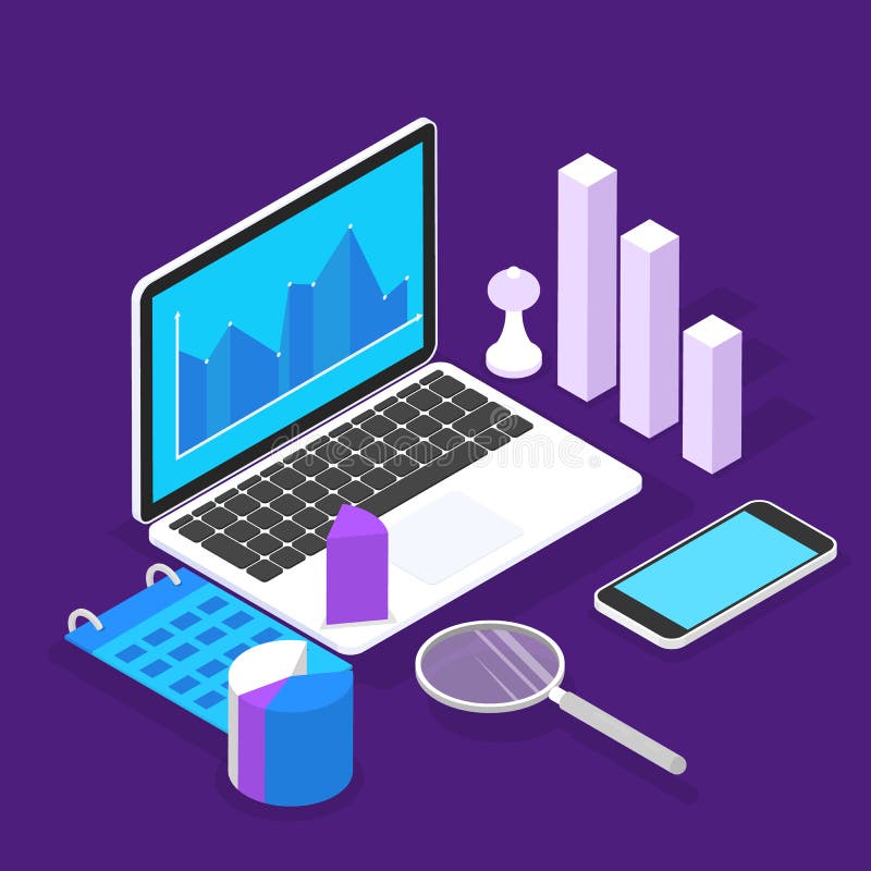 Business Research Banner. Creative People are Searching Stock Vector ...