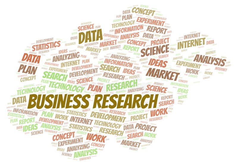 Business Research Word Cloud Stock Illustration - Illustration of ...