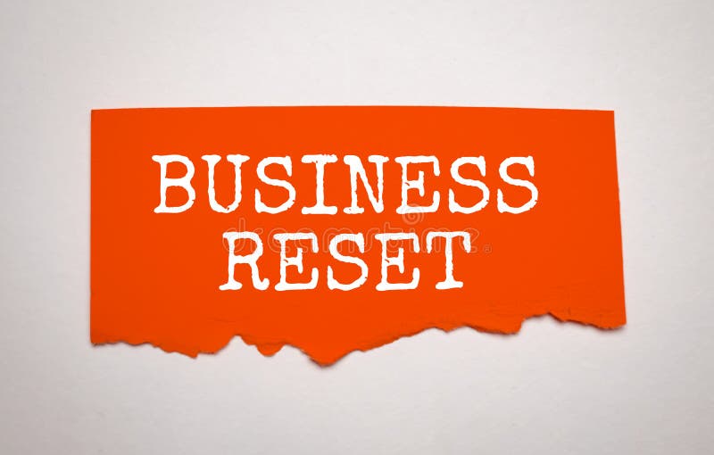Business Reset Words on the Red Torn Paper Stock Image - Image of ...