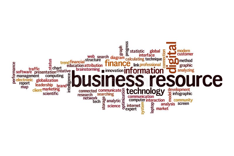 Business Resource Word Cloud Concept Stock Illustration - Illustration ...