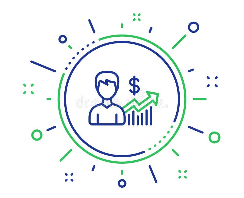 Business Results Line Icon. Dollar Sign. Vector Stock Vector ...