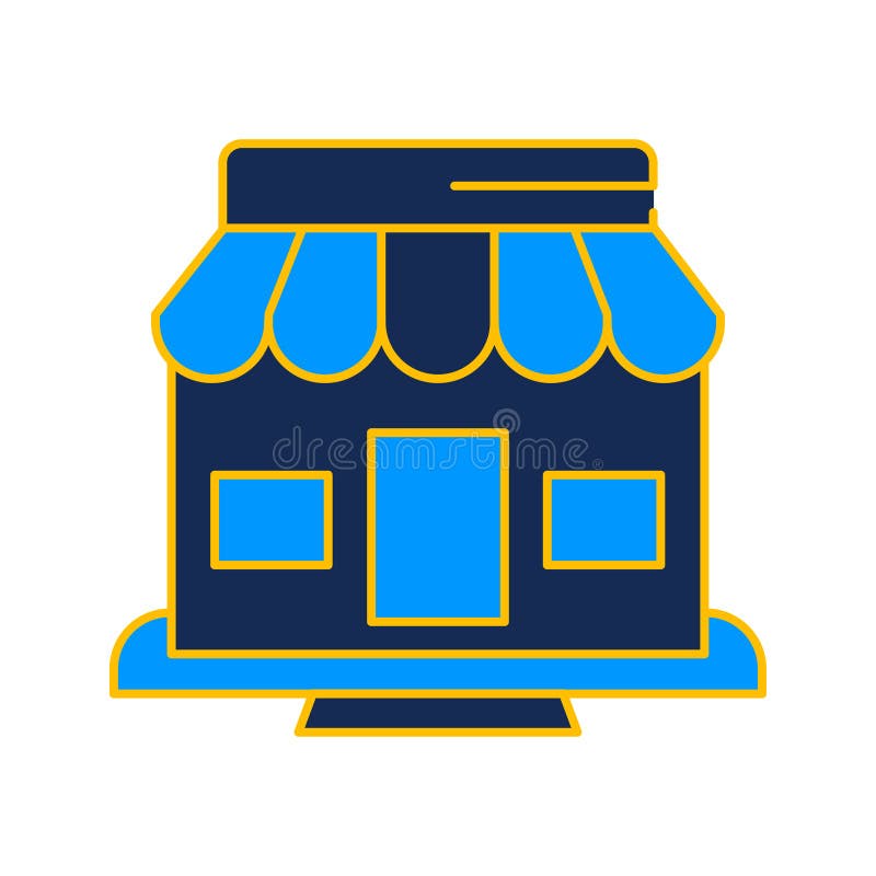 Business Retail Store Icon Vector Stock Vector - Illustration of flat ...