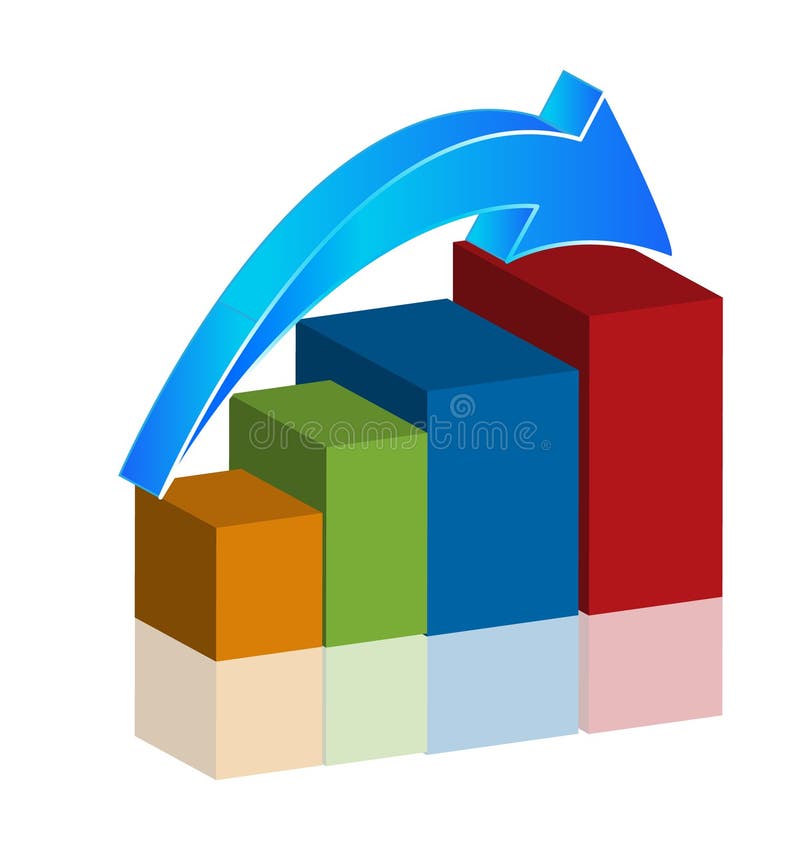 Business Rising Progress Graph Bar Vector Stock Vector - Illustration ...
