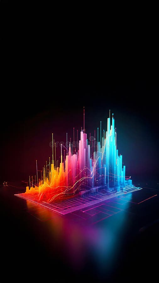 Business Rising Trend Chart Sheet, Colorful and Modern with Copy Space ...