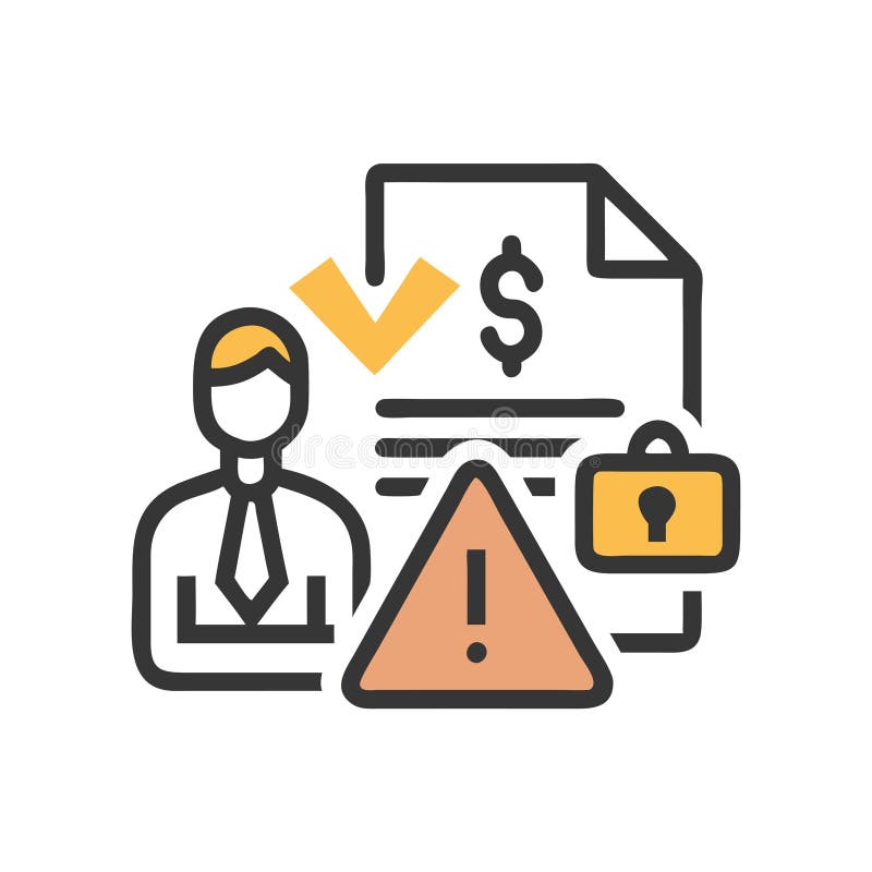 Business Risk Profile Icon stock vector. Illustration of intelligence ...