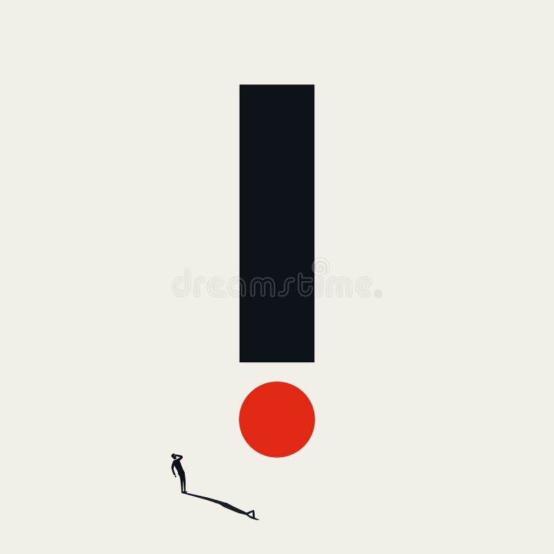 Business Risk and Warning Vector Concept. Symbol of Danger, Exclamation ...