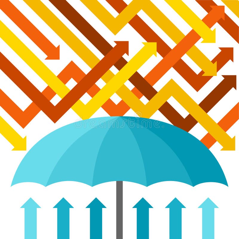 Business Risks Avoidance Vector Concept in Flat Style Stock Vector ...