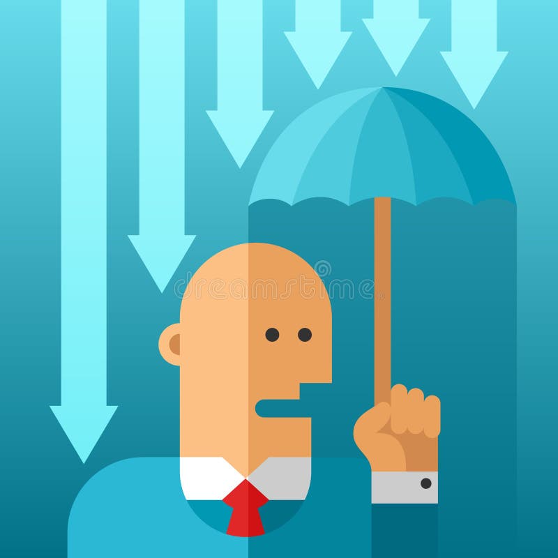 Business Risks Avoidance Vector Concept in Flat Style Stock Vector ...