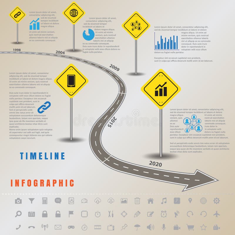 Business Road Map Timeline Infographic, Vector Illustration Stock ...