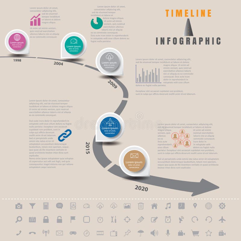 Business Road Map Timeline Infographic, Vector Illustration Stock ...