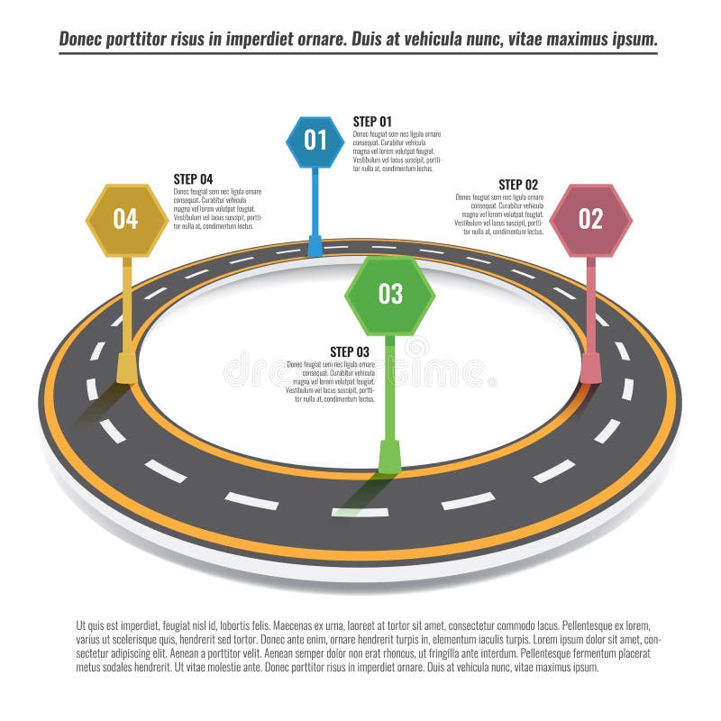 Business Road Map Timeline Infographic. Vector Illustration Stock ...