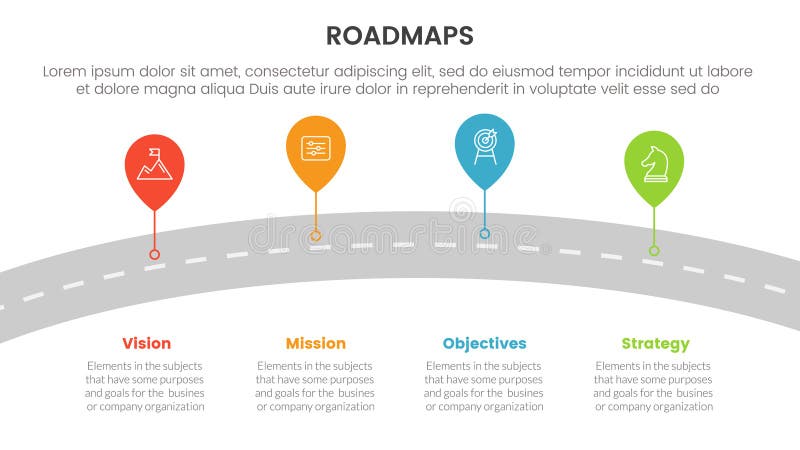 Business Roadmaps Process Framework Infographic 3 Stages with Curve ...