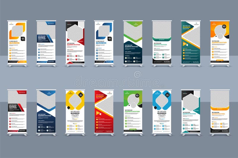 Business Roll Up Banner Template Bundle and Corporate Company Standee ...