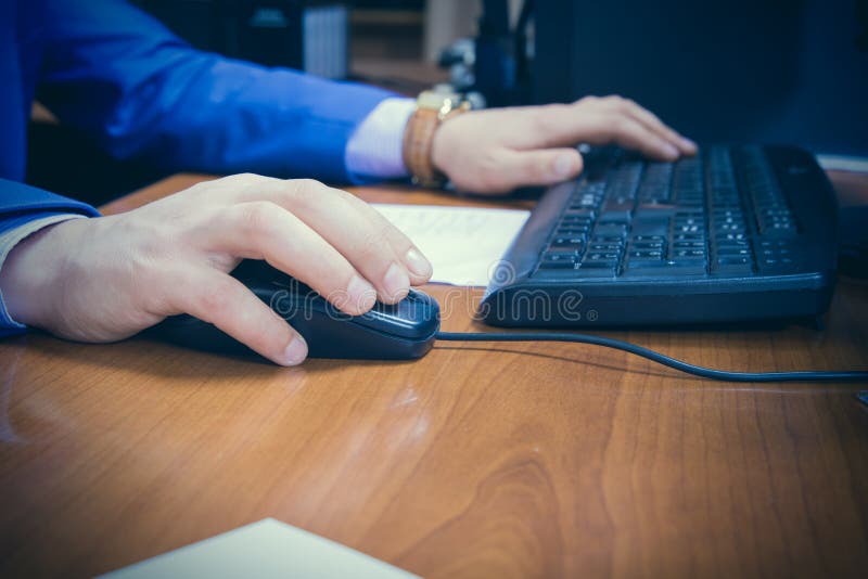 Business Runs on a Computer Stock Image - Image of computing, computer ...