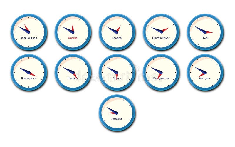 Business, Russia Time Zones Stock Vector - Illustration of moscow ...