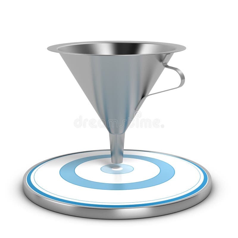 Sales Funnel, Ecommerce Conversion Rate Stock Illustration ...