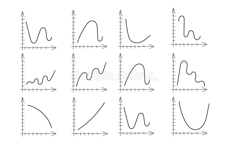 Business Sales Graphs Hand Drawn Stock Vector - Illustration of ...