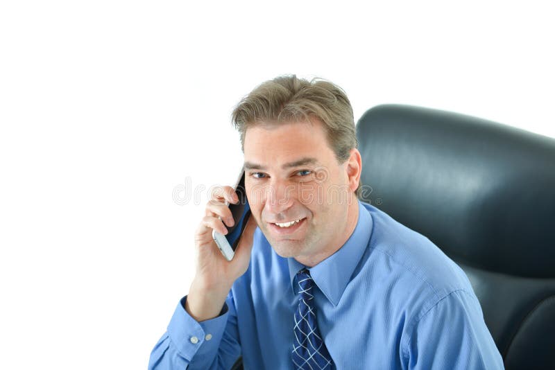 Business or Sales Man Talking on the Phone Stock Image - Image of ...