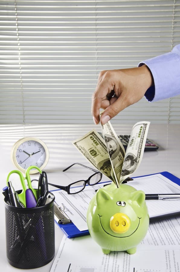 Business saving money stock image. Image of dollars, coffee - 22658761