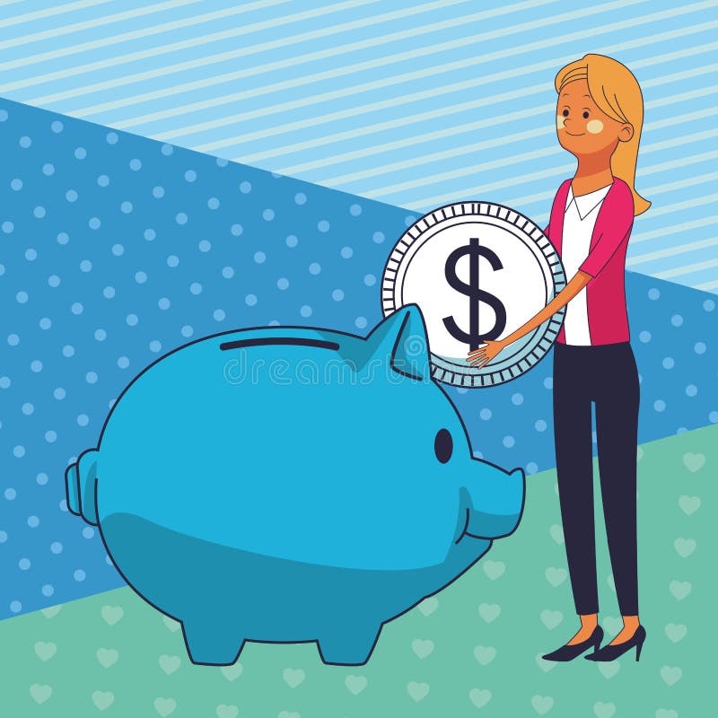 Business Saving Money Cartoon Stock Vector - Illustration of finance ...