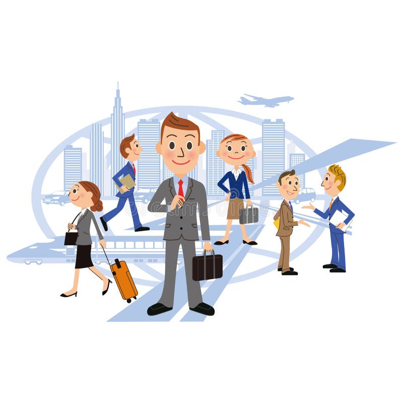 Business scene stock vector. Illustration of scene, businessman - 56584062