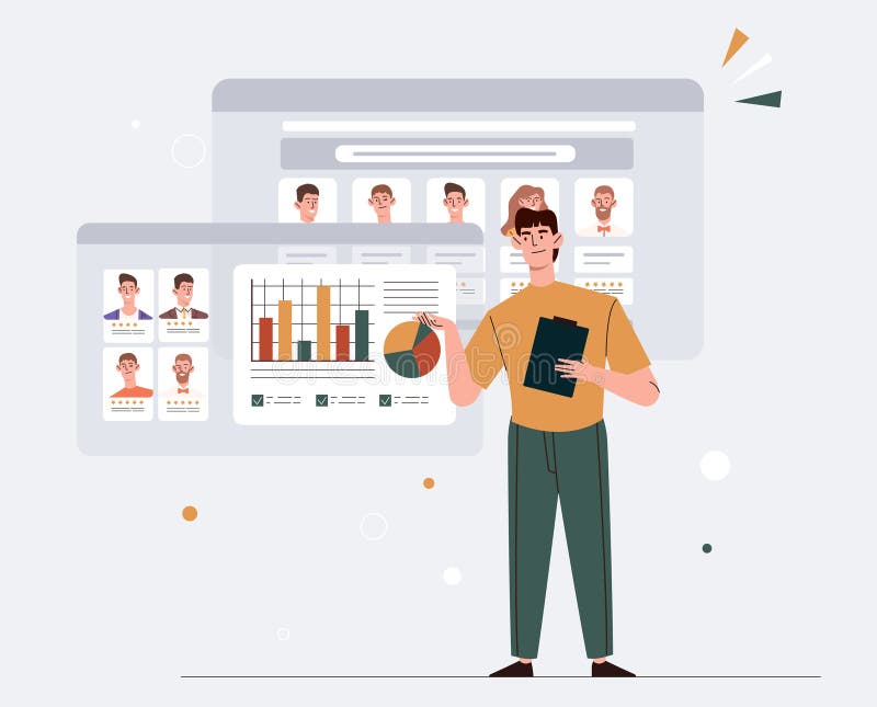 Business Scene Vector Concept Stock Vector - Illustration of chart ...