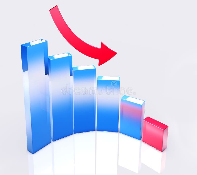 Falling sales chart stock vector. Illustration of person - 55299921