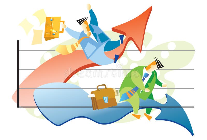 Business Scheme Rise and Fall Stock Vector - Illustration of ascending ...