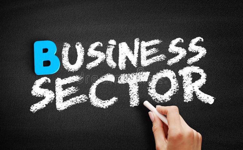 Business Sector Text on Blackboard Stock Photo - Image of money ...