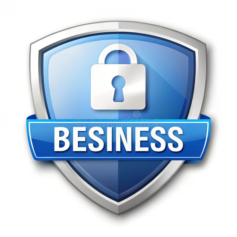 Business Secure Isolated on White Background Stock Illustration ...